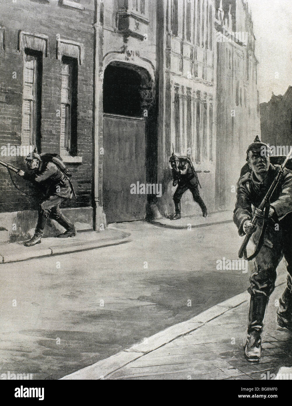 La PREMIÈRE GUERRE MONDIALE (1914-1918). Entrée des troupes allemandes ...