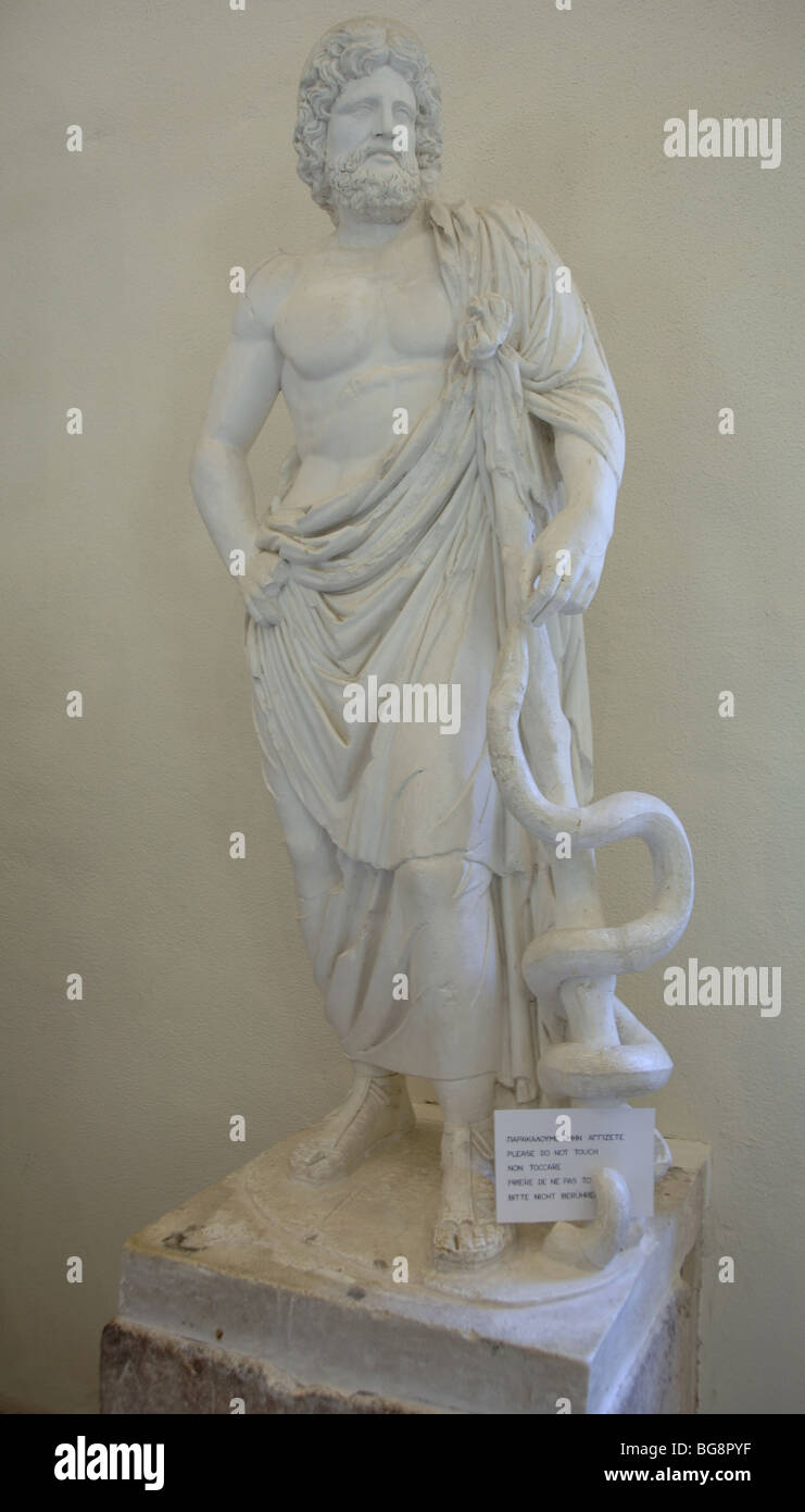 Symbole Du Dieu Grec Aesculapius Banque d'image et photos - Alamy