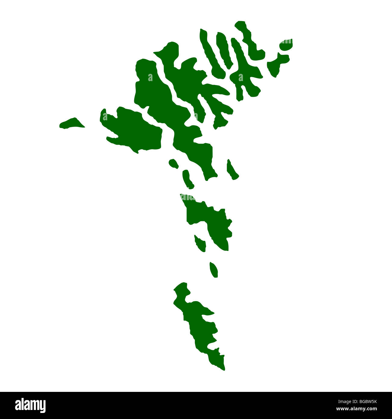 Carte des îles Féroé isolé sur fond blanc Photo Stock - Alamy