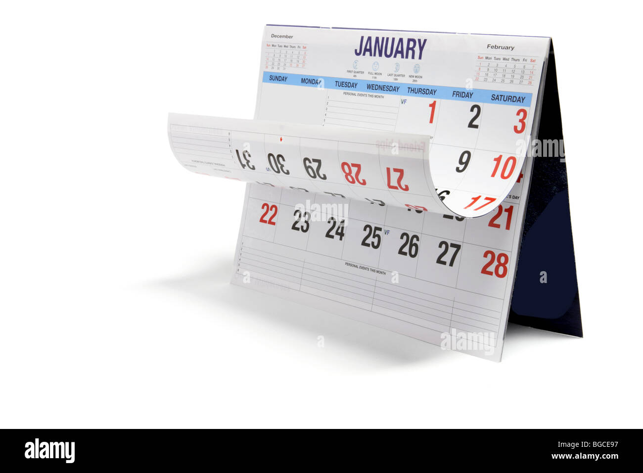 Calendrier des dates de l'année Banque de photographies et d’images à ...