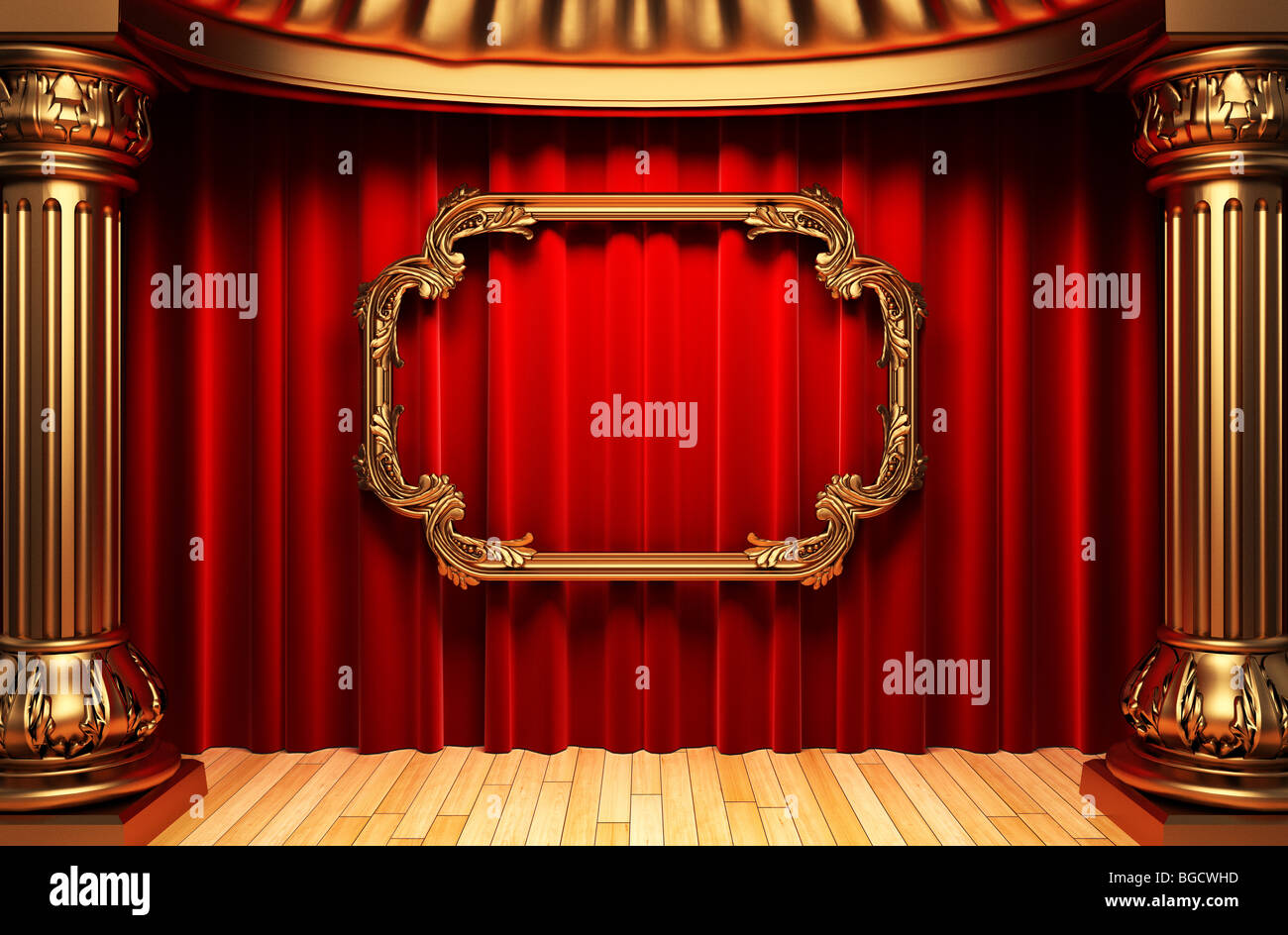 Rideaux cramoisis Banque de photographies et d’images à haute ...