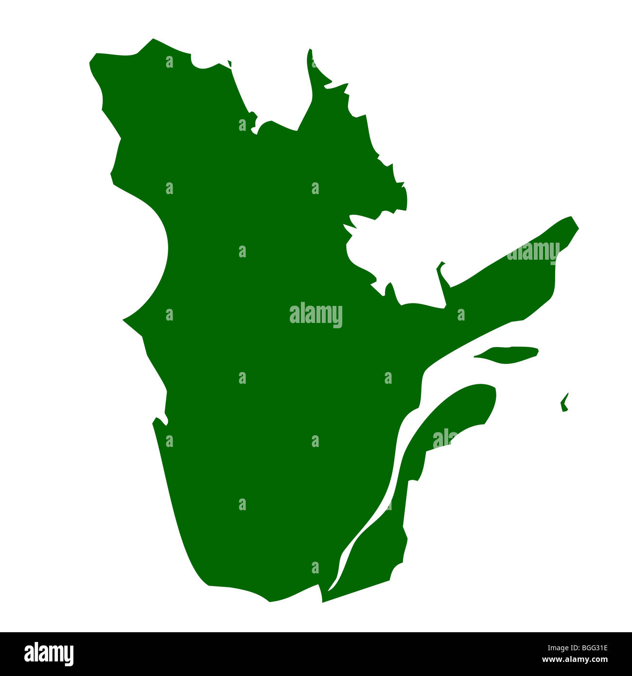 Carte du Québec province ou territoire au Canada, isolé sur fond blanc ...