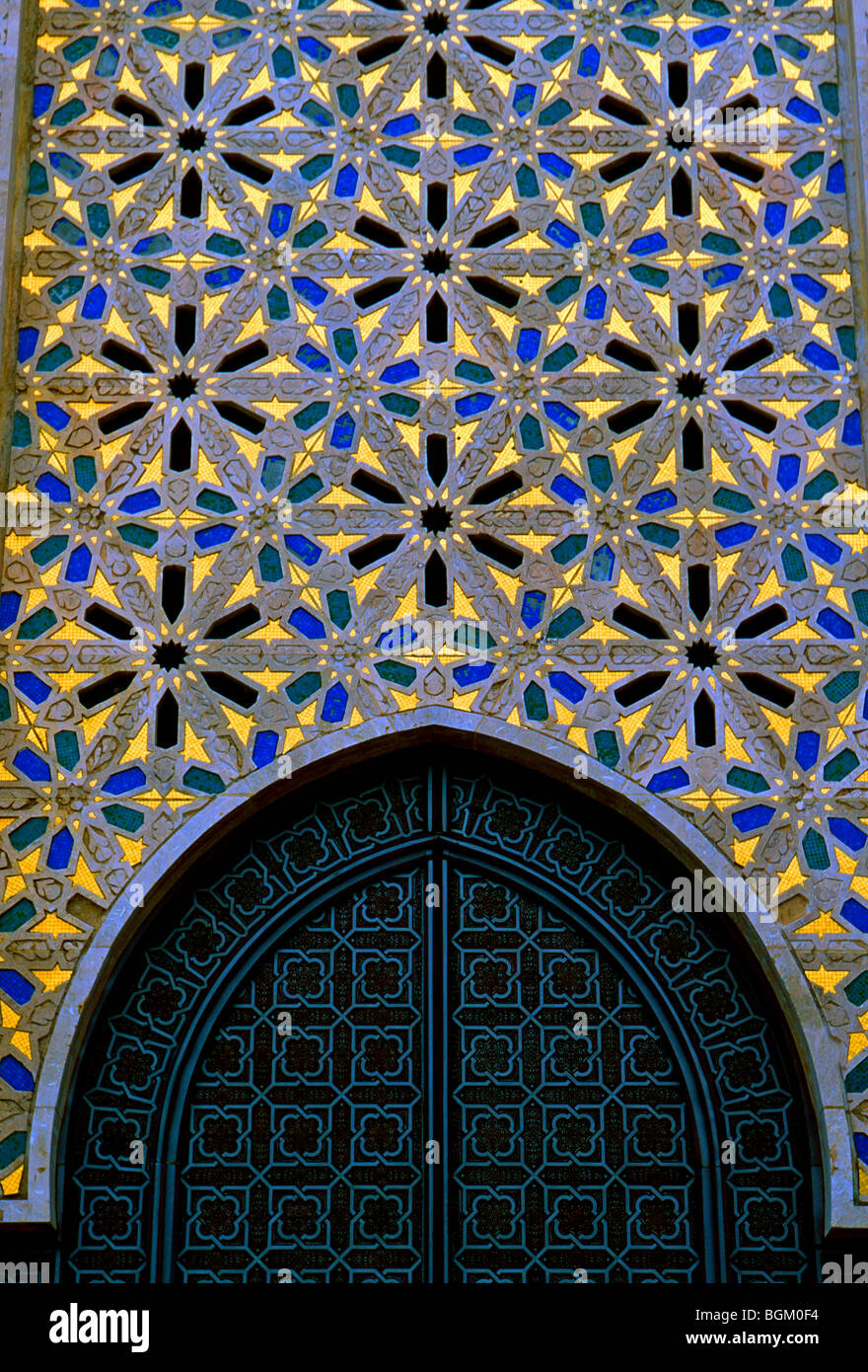 Carreaux de mosaïque, la cour, la mosquée Hassan II, la mosquée Hassan ...