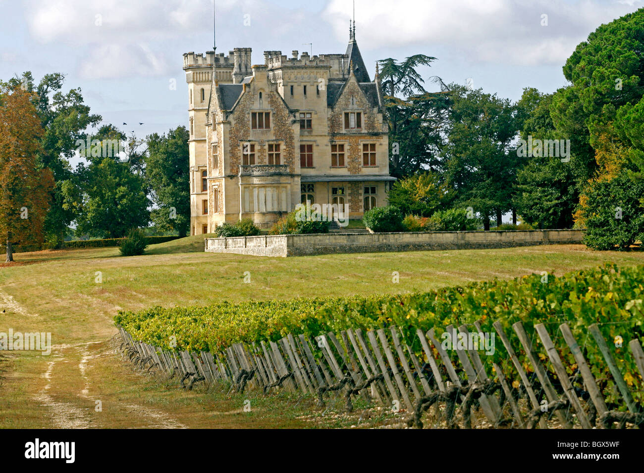Château Pichon-Longueville en vignoble Medoc Bordeaux Aquitaine France ...