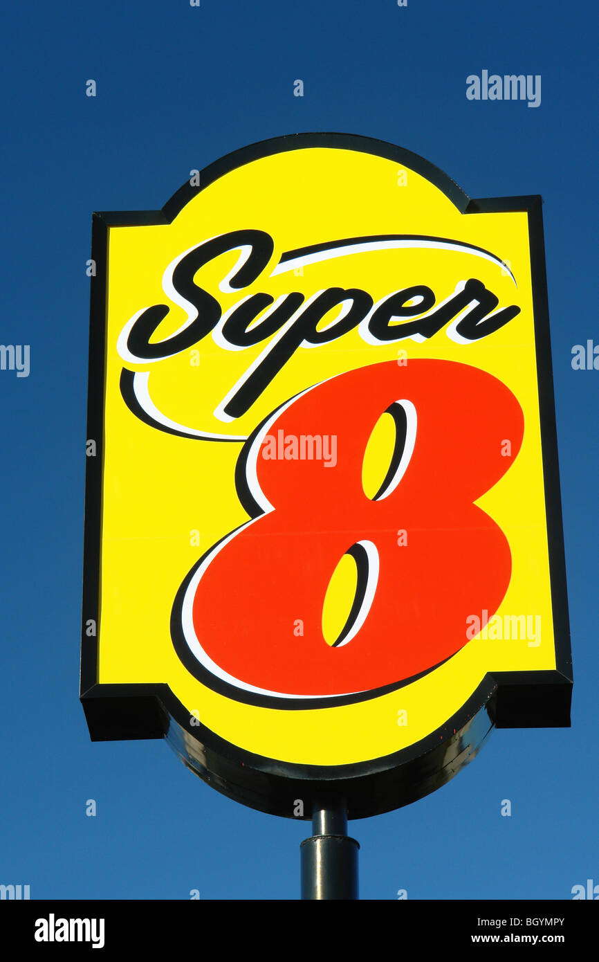 Super 8 signe de motel Banque de photographies et d’images à haute ...