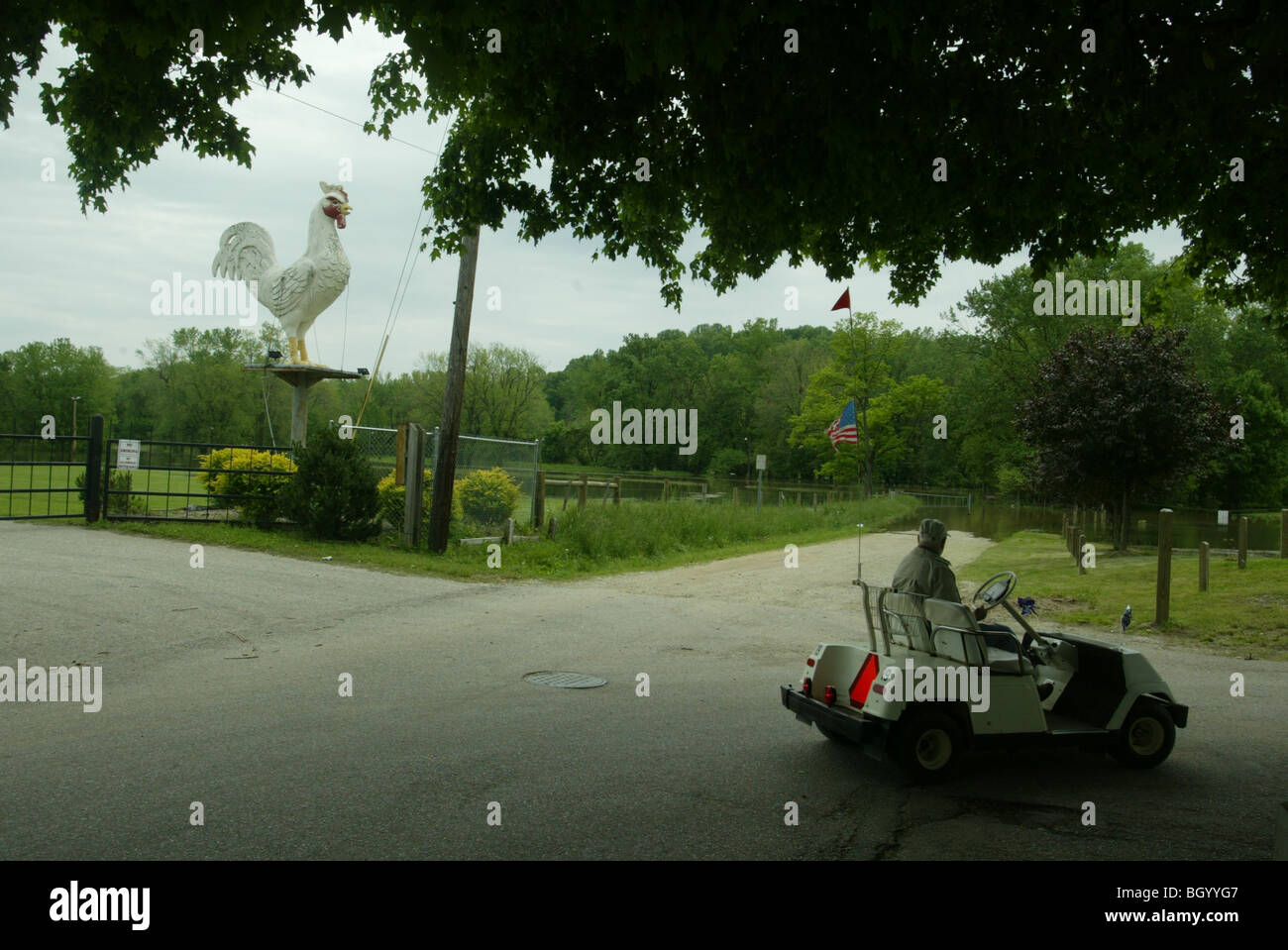 James Litton, qui a 80 ans, chevauche son chariot de golf pour ...