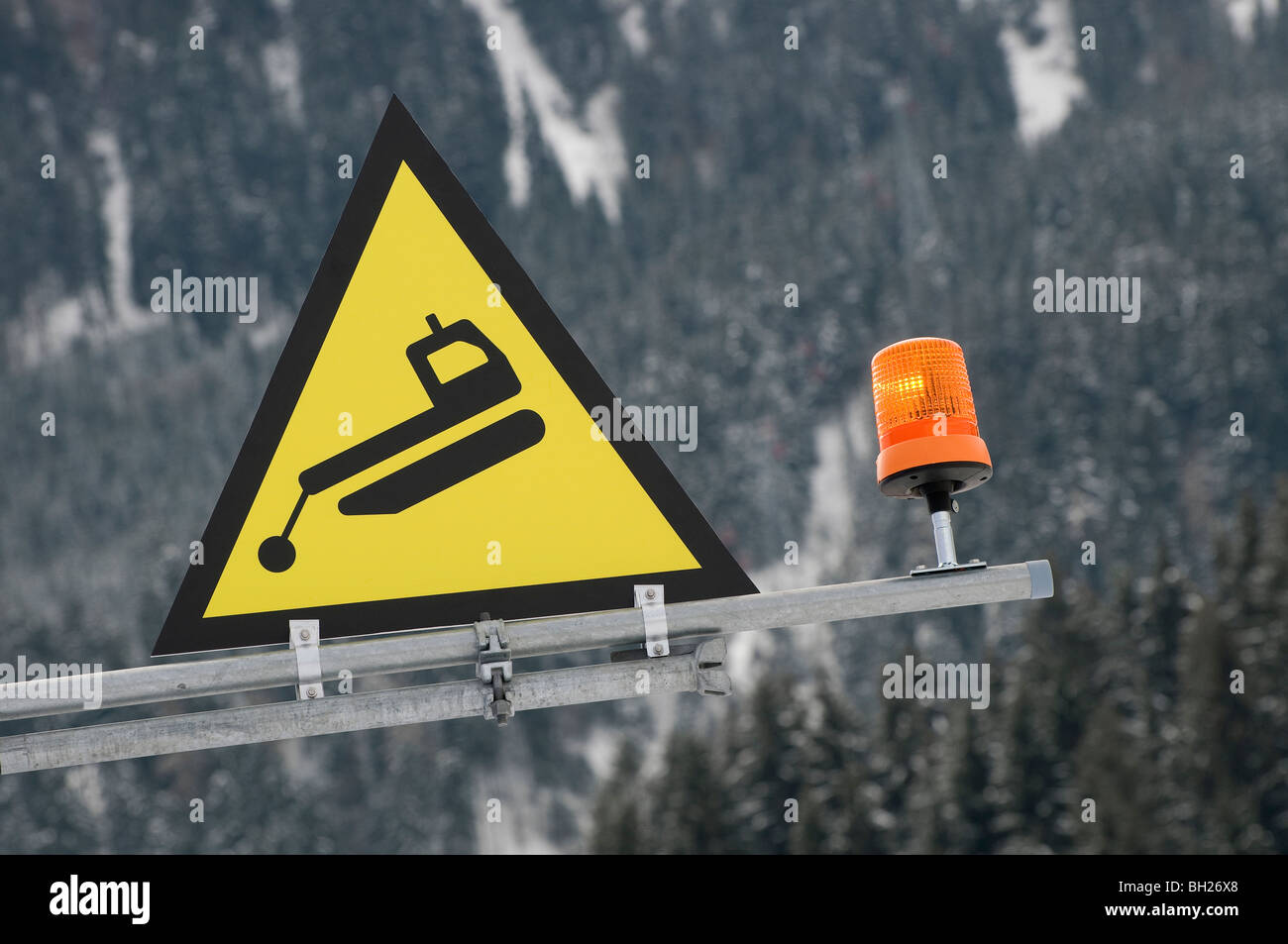 Panneau de piste de ski Banque de photographies et d’images à haute ...