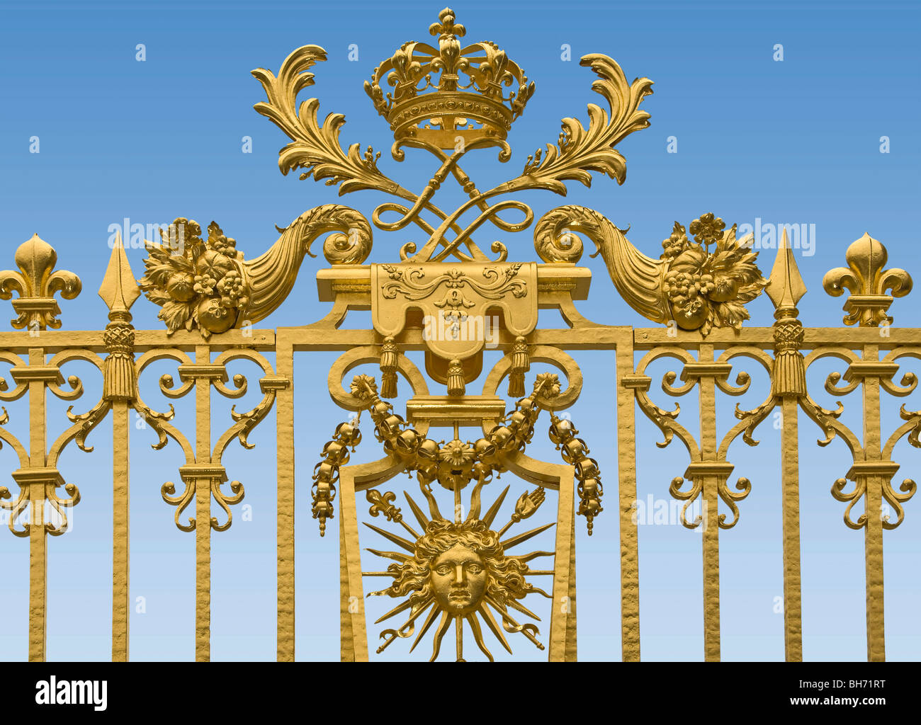 Versailles Symbole roi soleil Paris France Photo Stock - Alamy