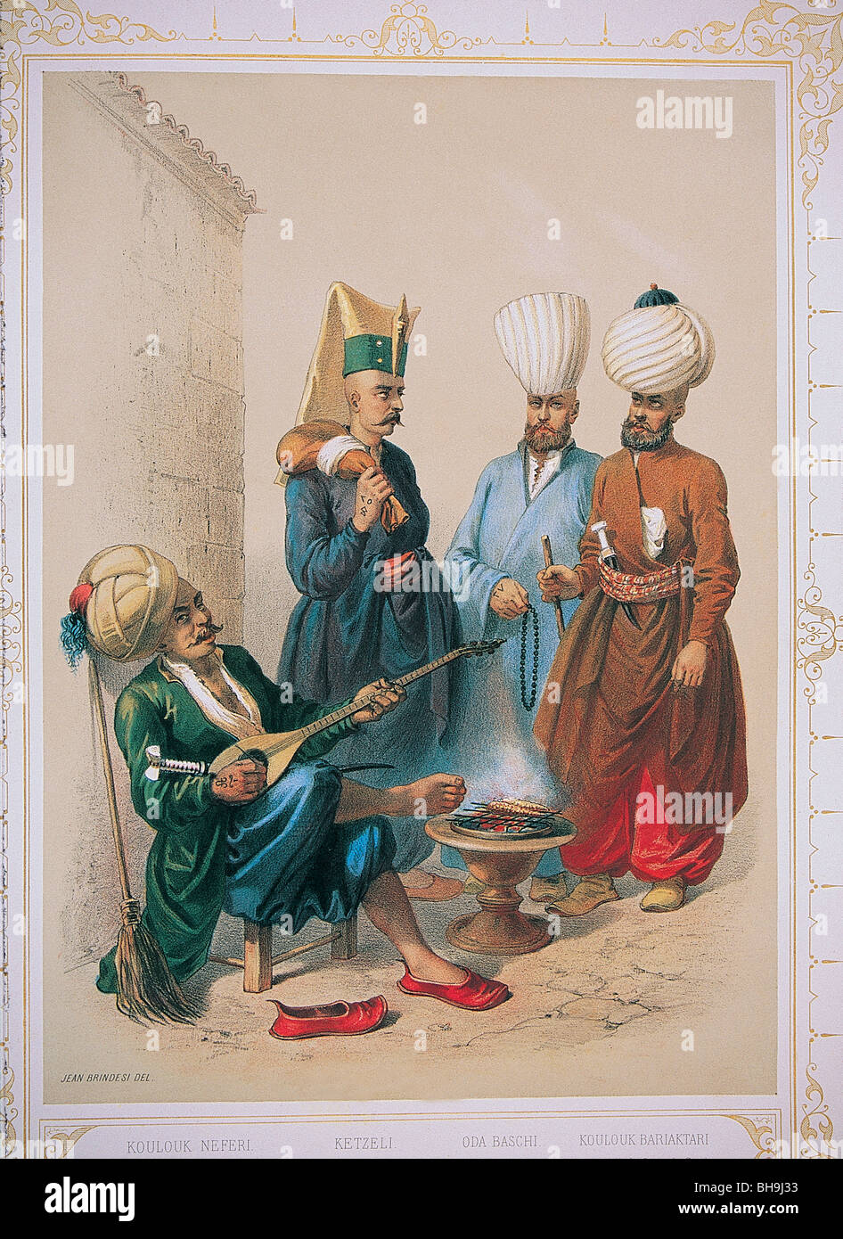 Des soldats janissaires Ottoman miniature, Musée Militaire d'Istanbul ...
