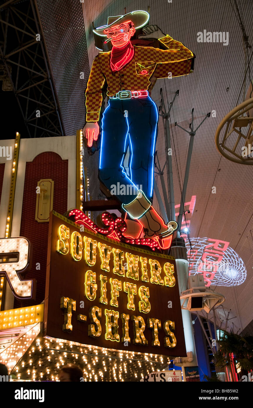 Las vegas neon cowboy Banque de photographies et d’images à haute ...