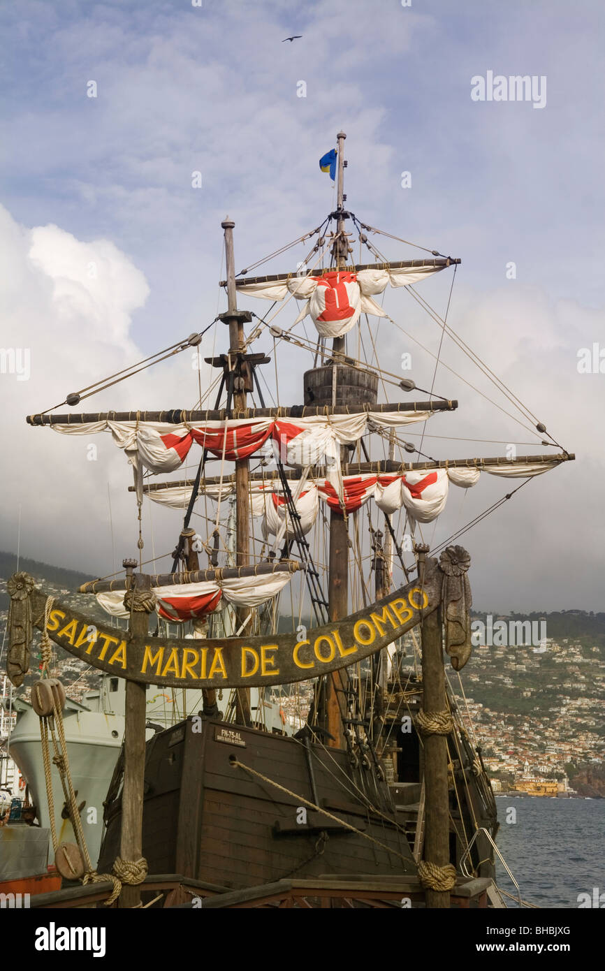 Portugal Madère Funchal réplique du navire Santa Maria de Christophe ...