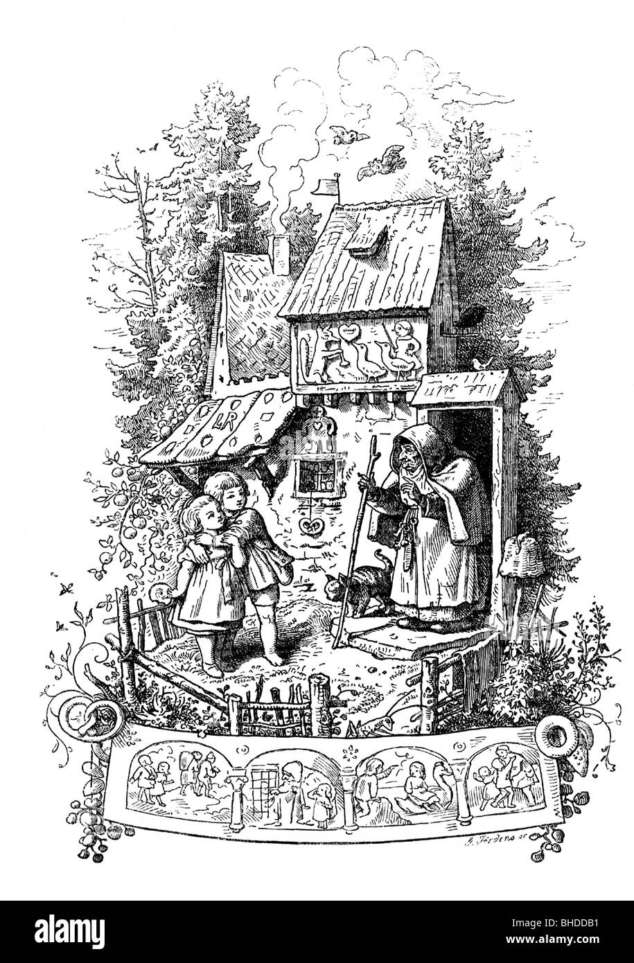 Contes de fées pour enfants Banque d'images noir et blanc - Alamy