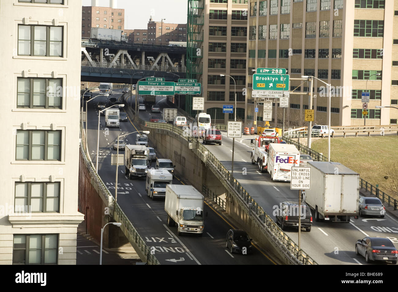 Bqe expressway brooklyn queens expressway autoroute Banque de ...