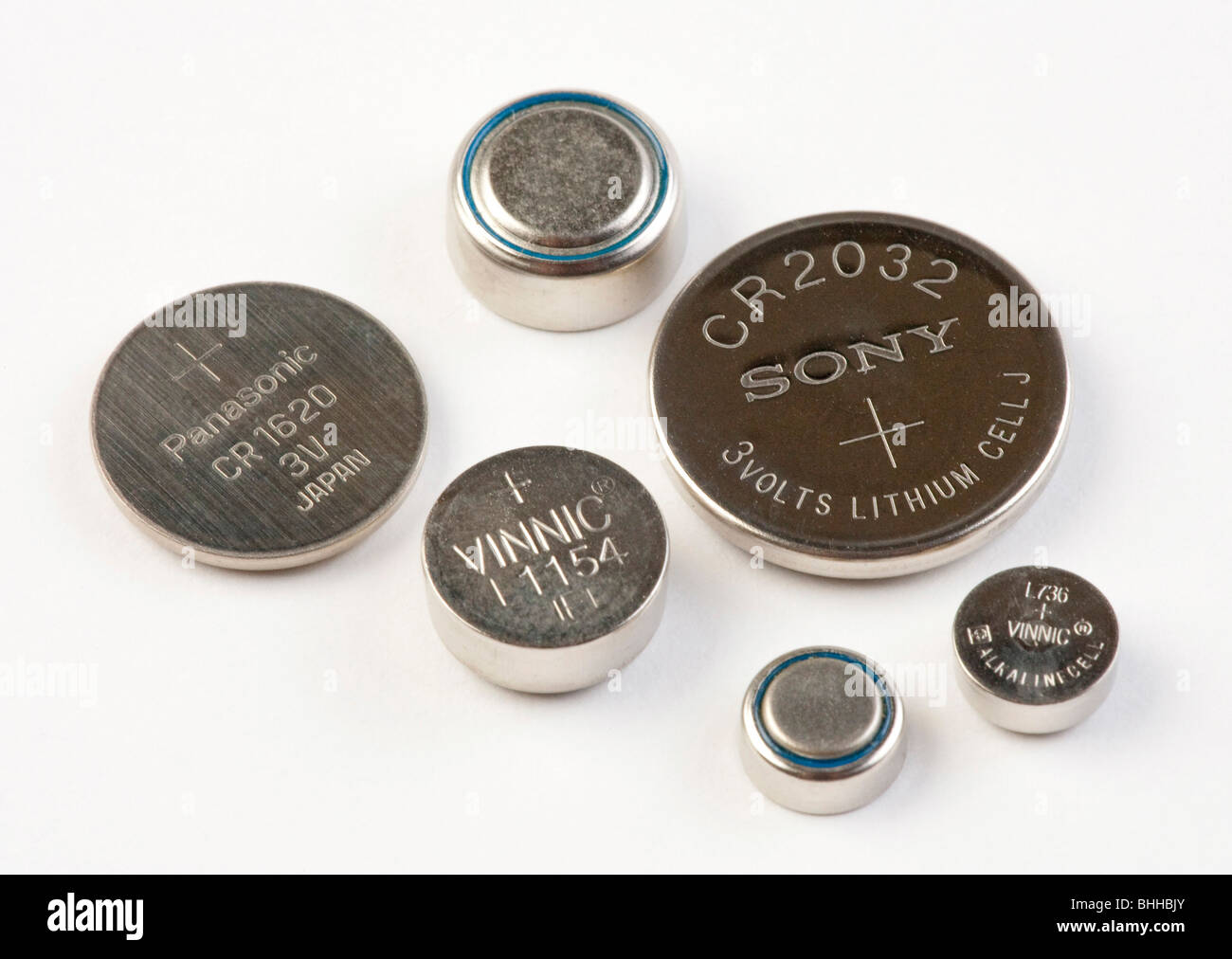 Différents types de batteries de piles bouton Photo Stock - Alamy