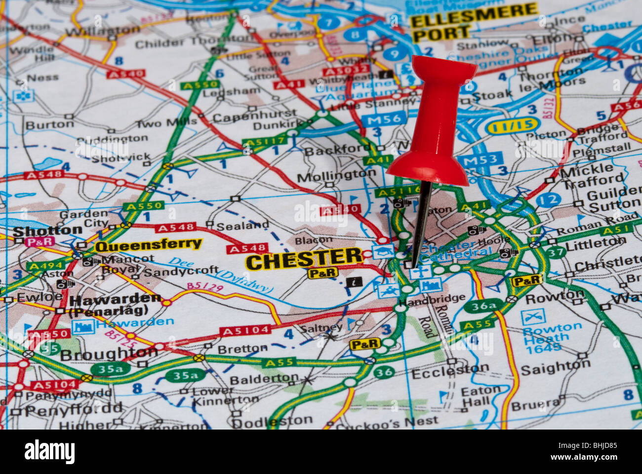 Mappa di chester Banque de photographies et d’images à haute résolution ...