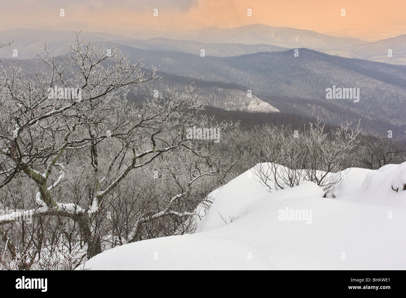 Sentier des appalaches hiver Banque de photographies et d’images à ...