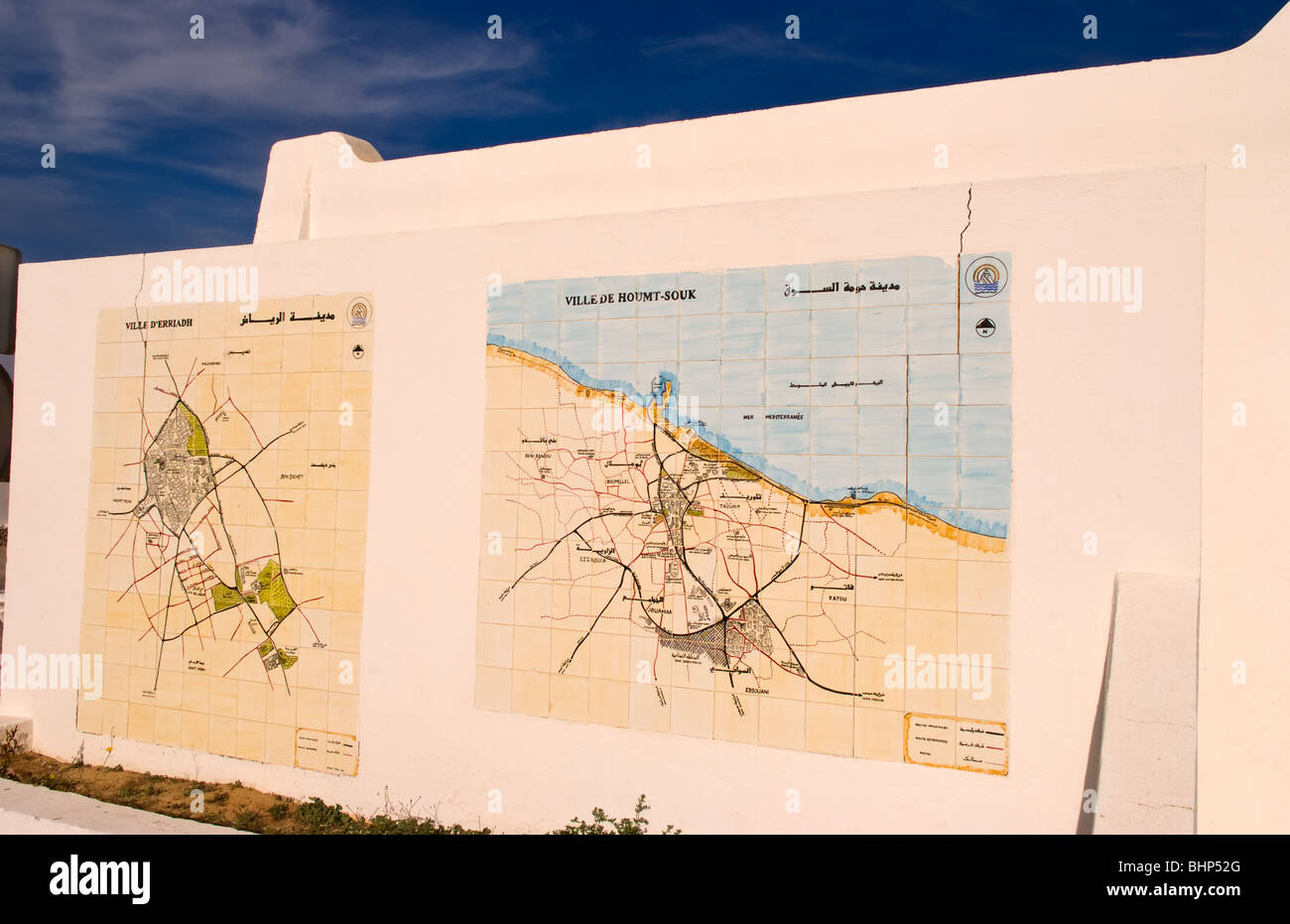 Plan de ville de Djerba Tunisie Afrique Photo Stock - Alamy