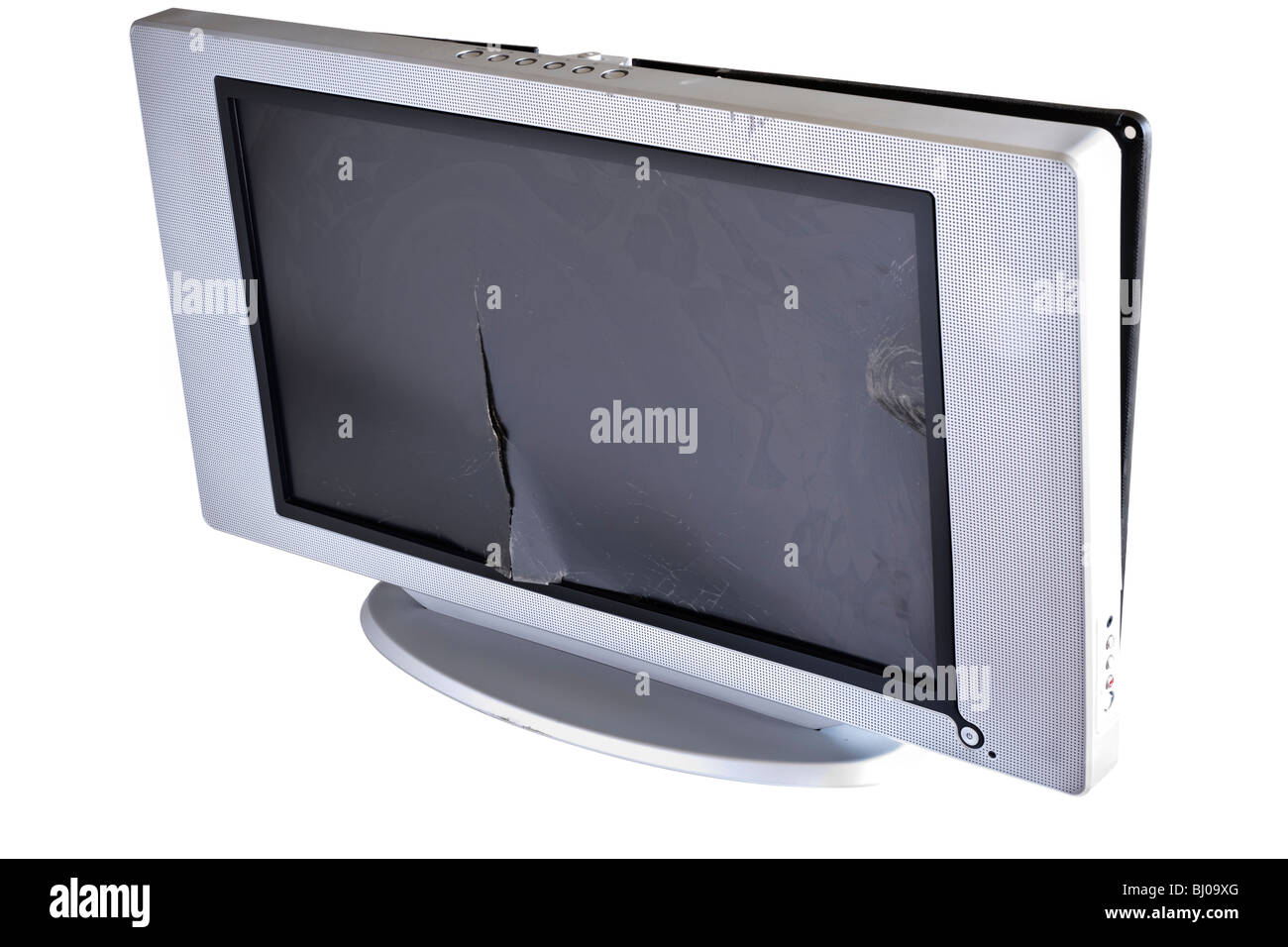 Cracked screen tv Banque de photographies et d’images à haute ...