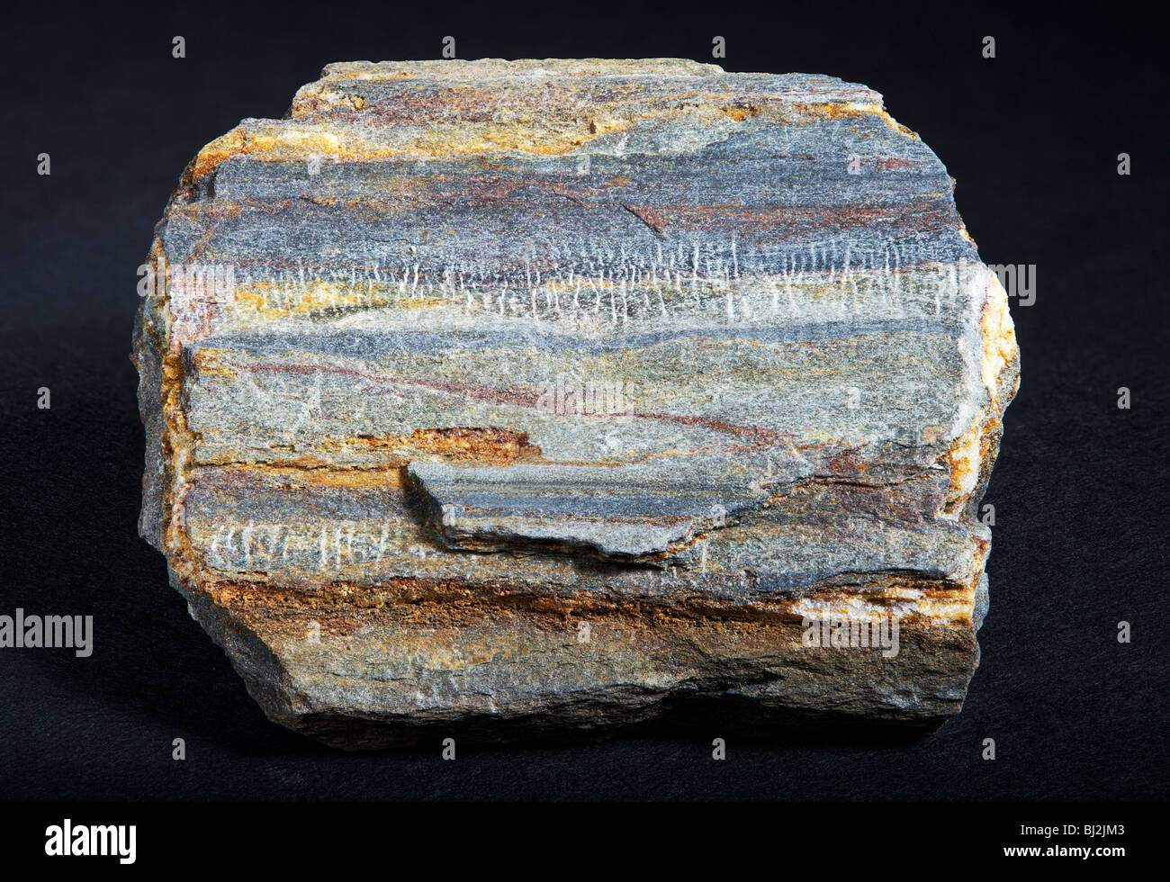 Roche métamorphique foliée Banque de photographies et d’images à haute ...