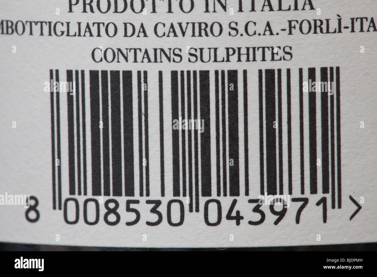 Code barre de vin Banque de photographies et d’images à haute ...