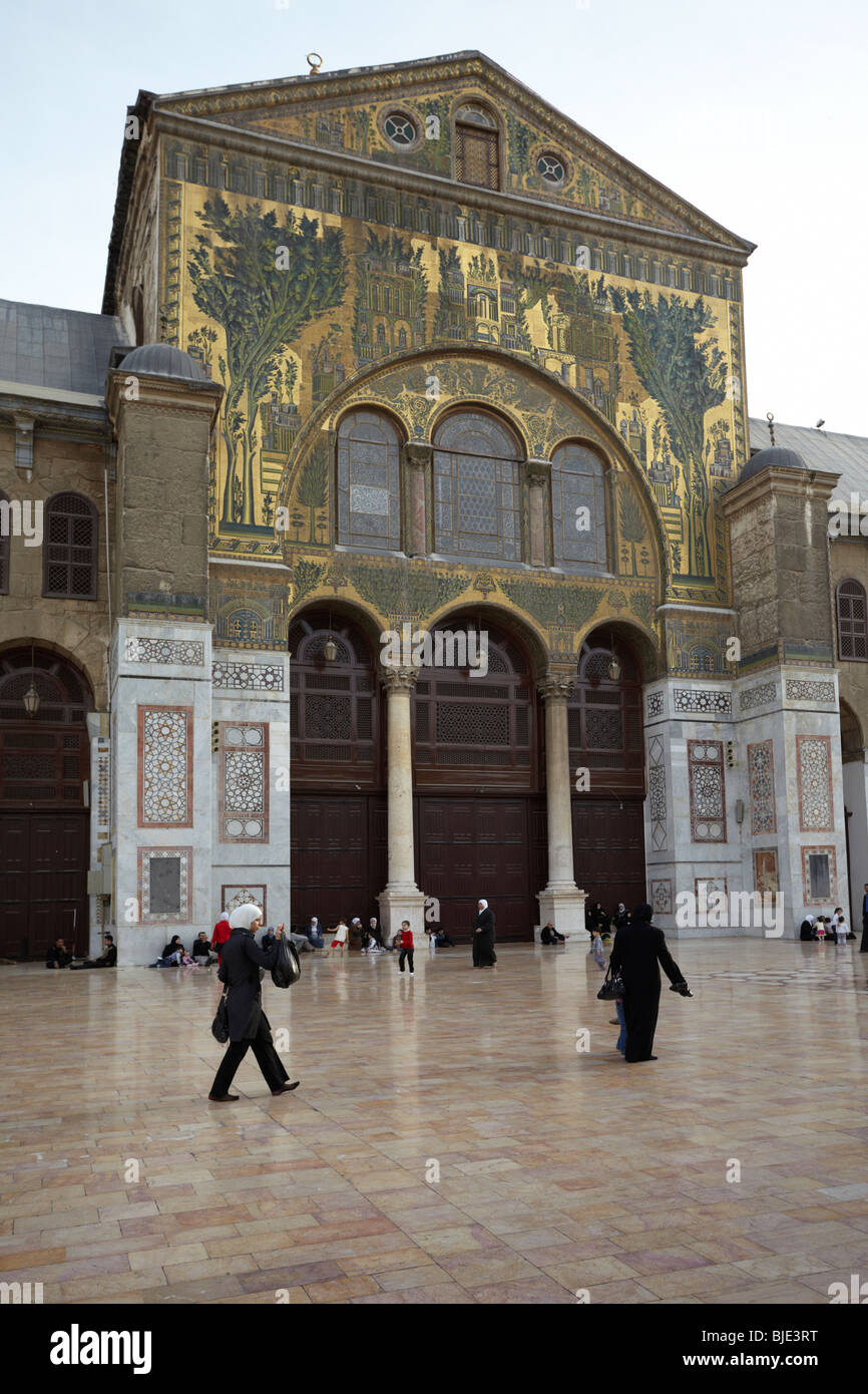 Damas Syrie mosaïques sur le mur de la salle de prière de la grande ...