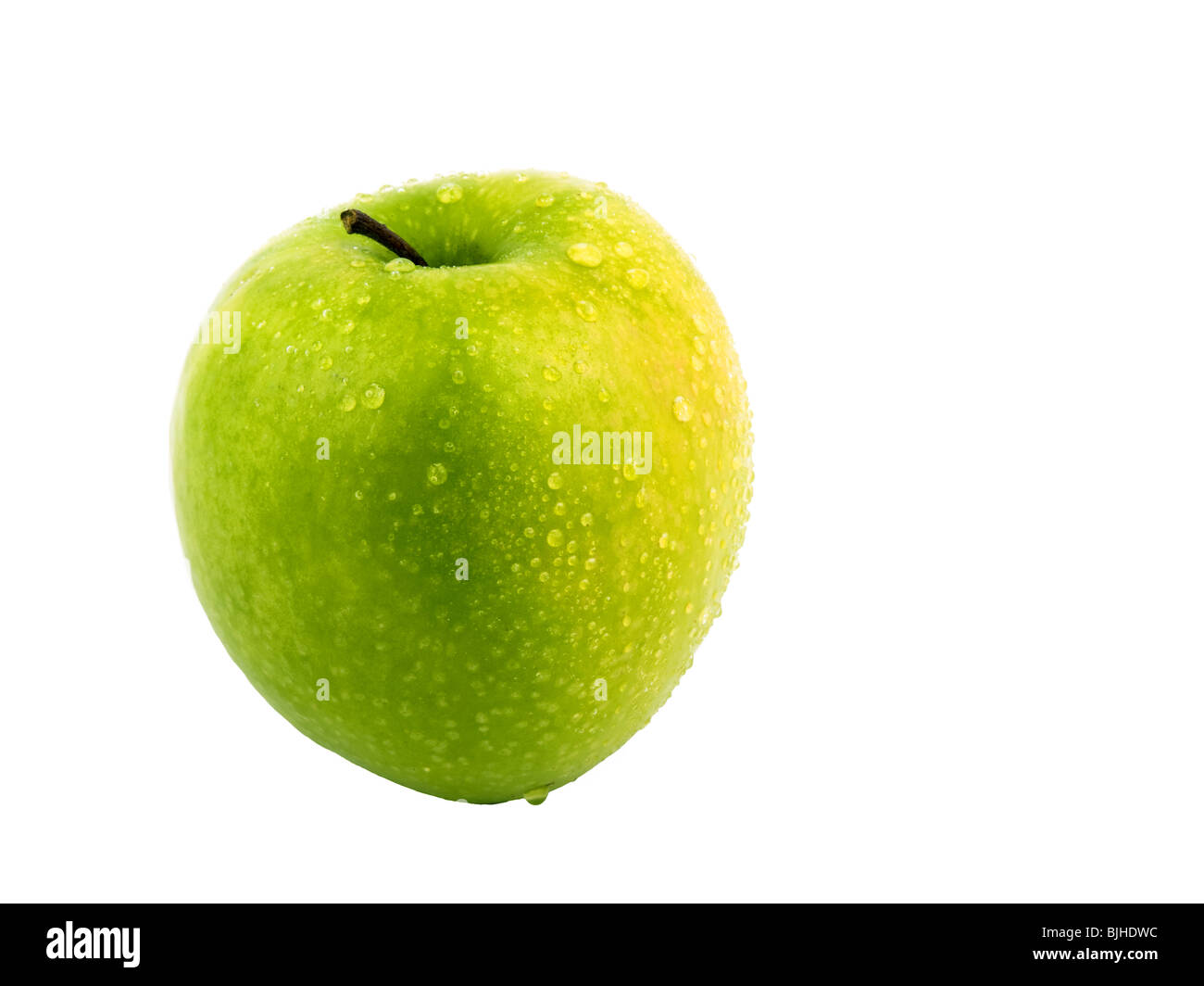 Pomme verte sur fond blanc Banque de photographies et d’images à haute ...