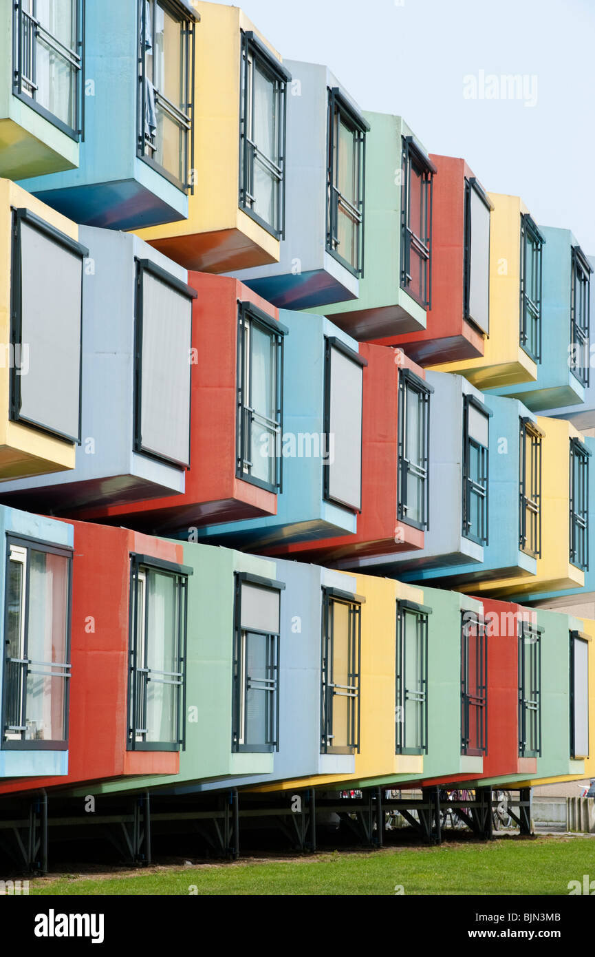 Spacebox modulaire logement étudiant à l'Université d'Utrecht, Pays-Bas ...