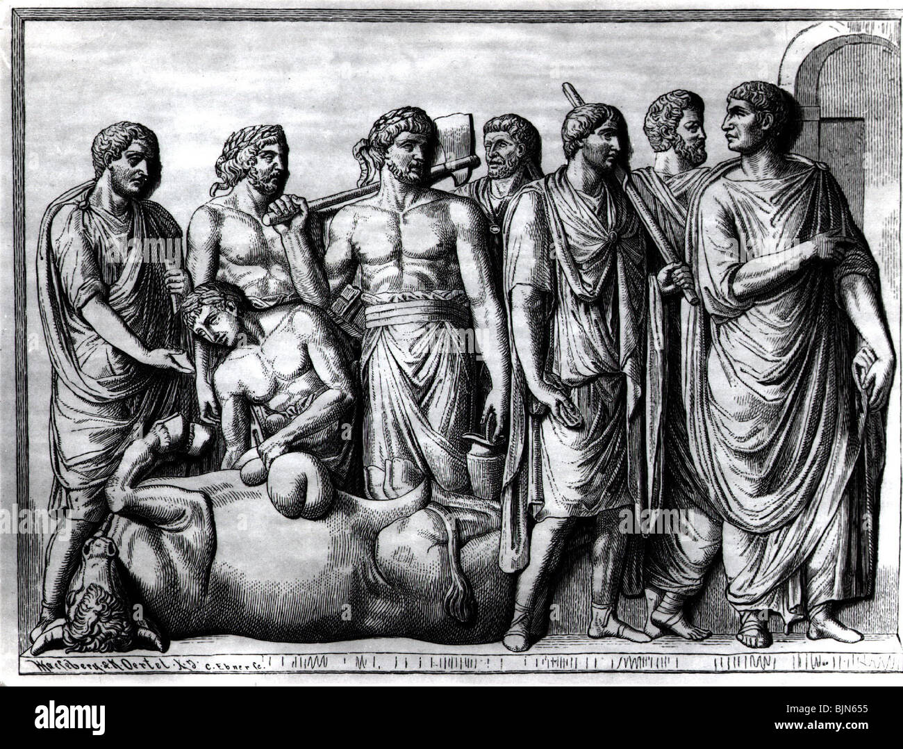 Religion romaine gravure Banque de photographies et d’images à haute ...