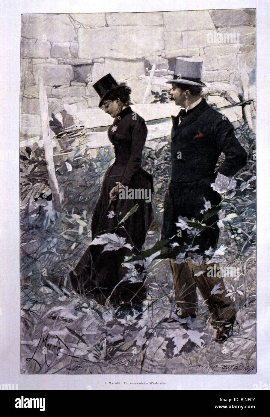 People couple couple circa 1900 Banque de photographies et d’images à ...