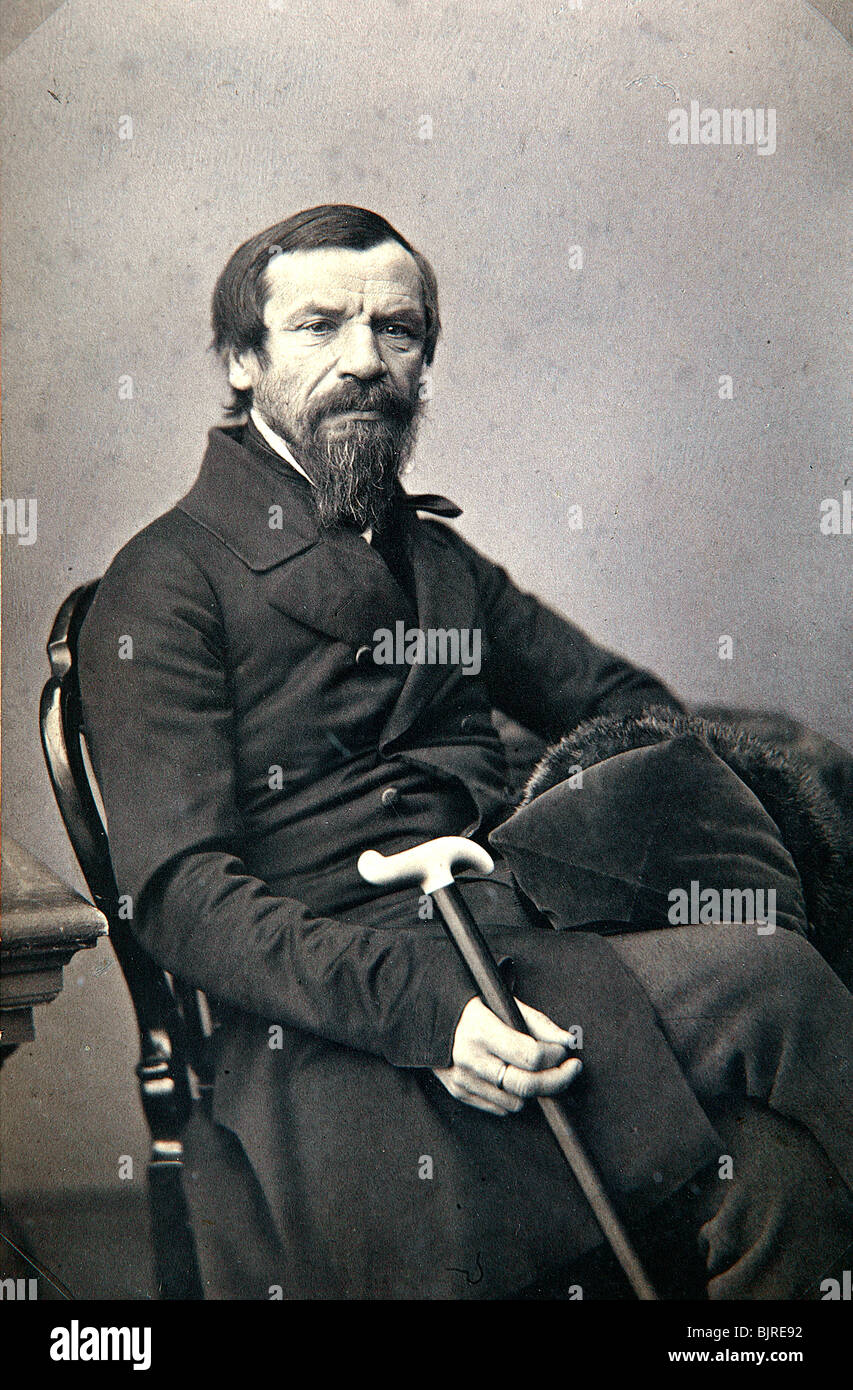 Michail Pogodin, historien et journaliste russe, années 1850. Artiste ...