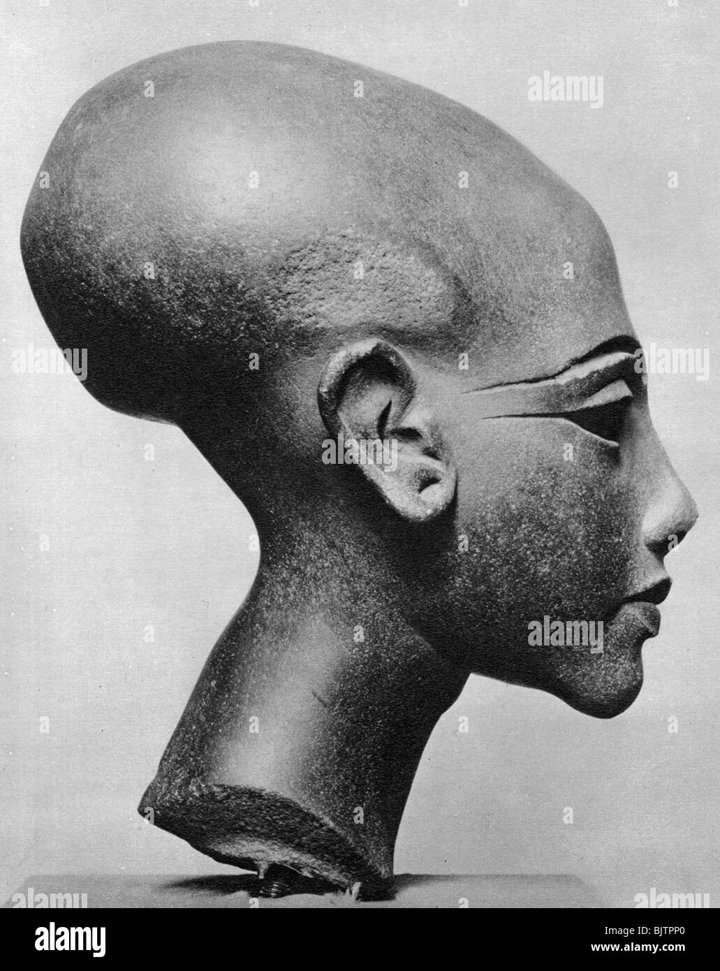 Akhenaten and his family Banque d'images noir et blanc - Alamy