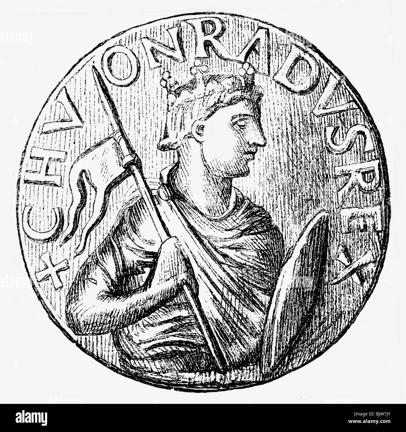 Conrad i le plus jeune Banque d'images noir et blanc - Alamy