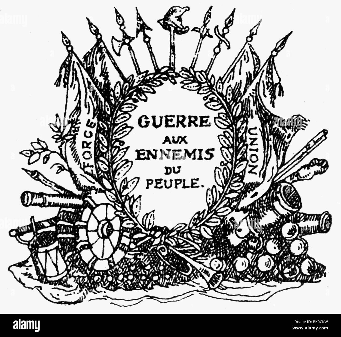 French symbols Banque d'images noir et blanc - Alamy