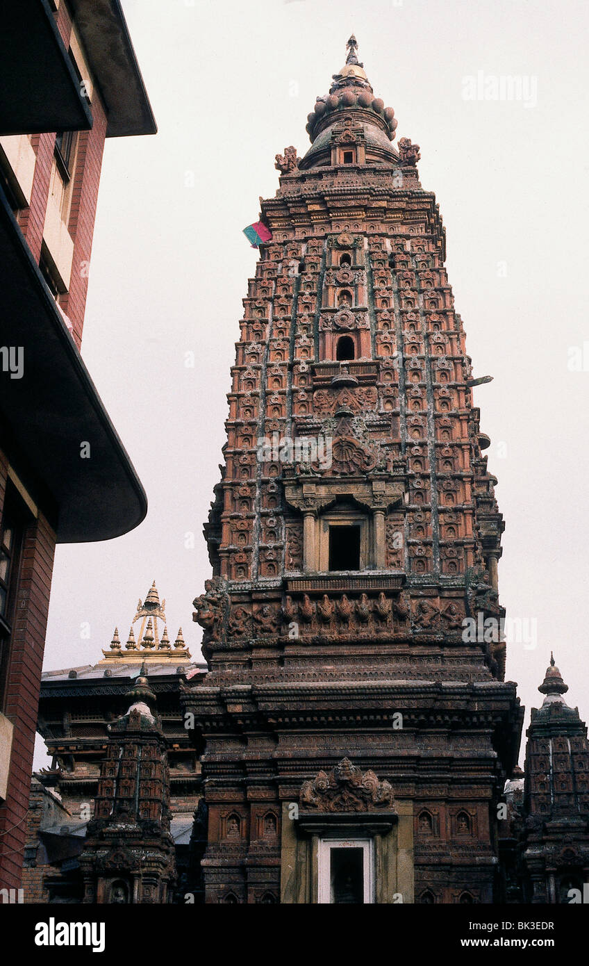 La Maha Baudha, ou temple des mille bouddhas, construit en 1585, Patan ...