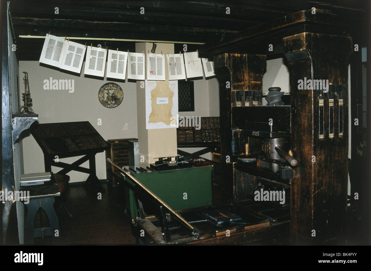 Gutenberg printing press mainz germany Banque de photographies et d ...