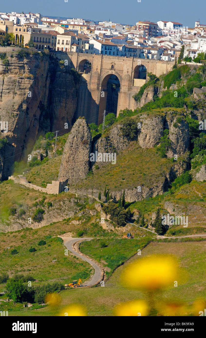 Puente Nuevo (pont neuf) sur 'tajo gorge'. Ronda. La province de Málaga ...