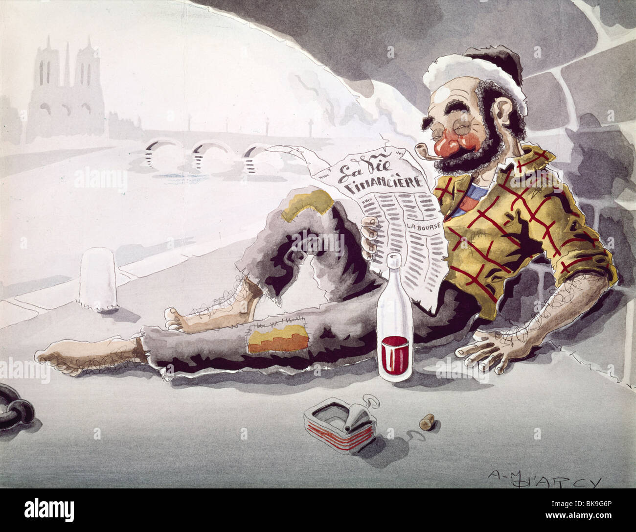 Clochard et bouteille Banque de photographies et d’images à haute ...