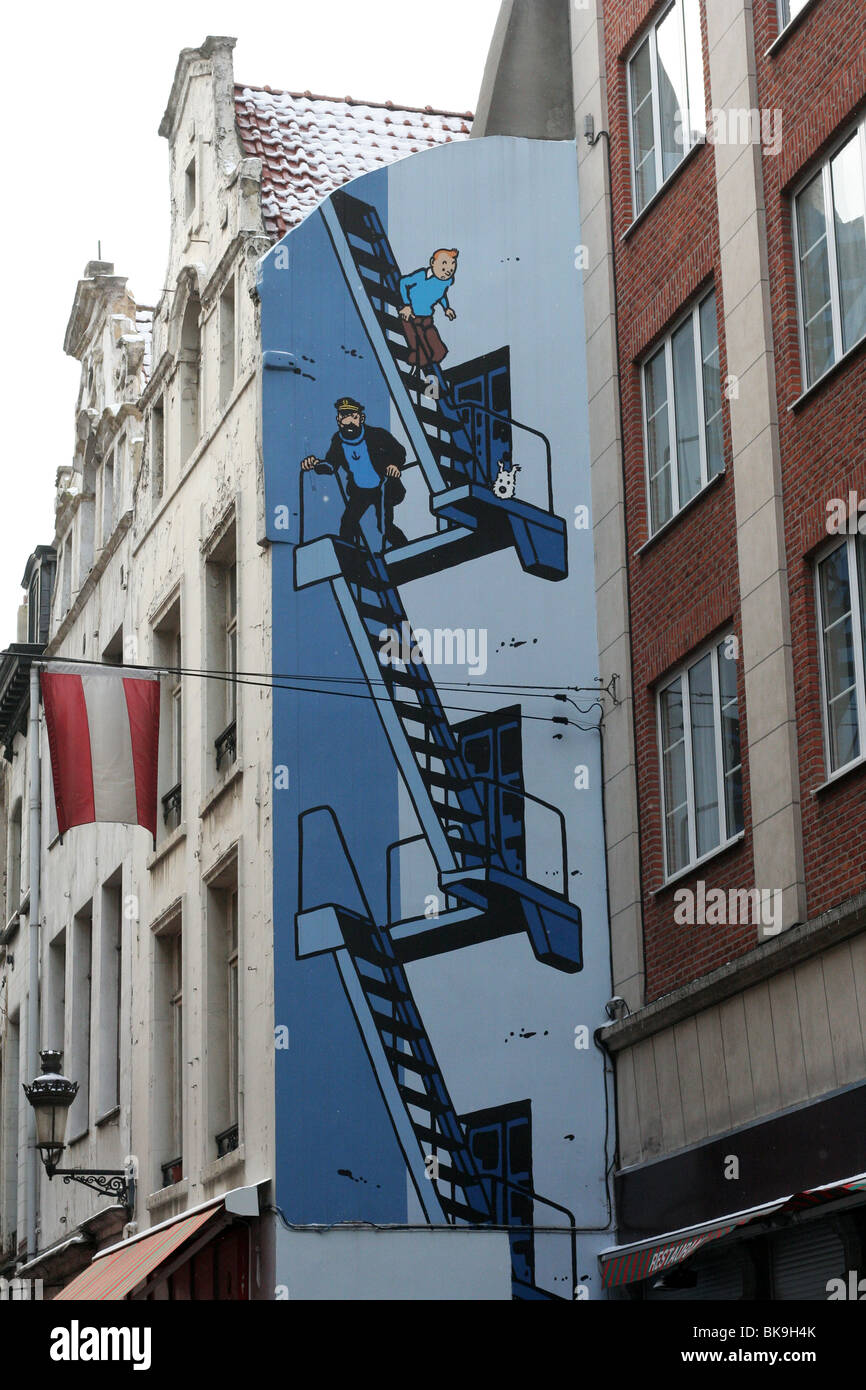 Tintin street art Banque de photographies et d’images à haute ...