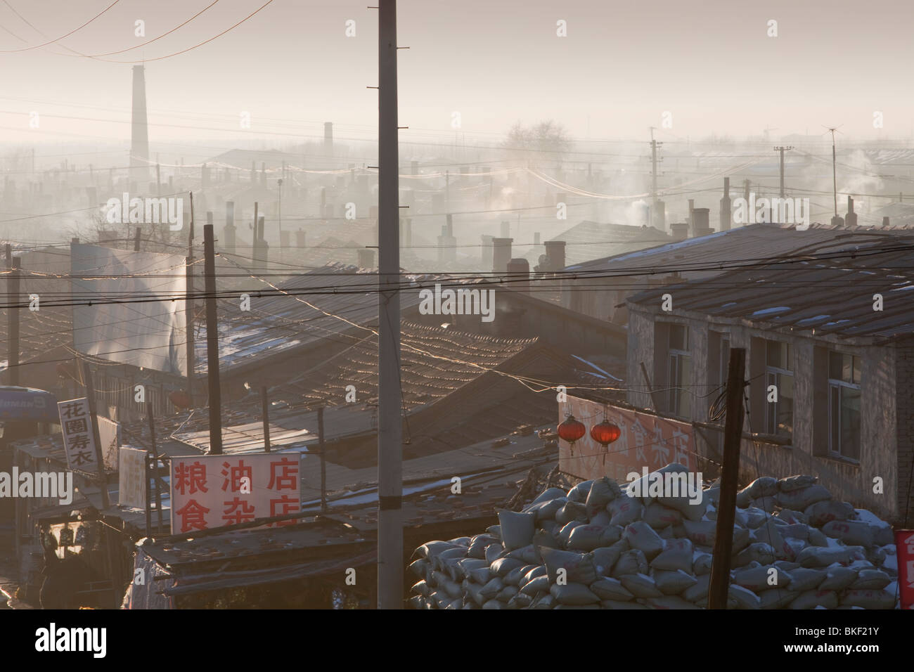 Pollution de l'air au charbon de chine Banque de photographies et d ...