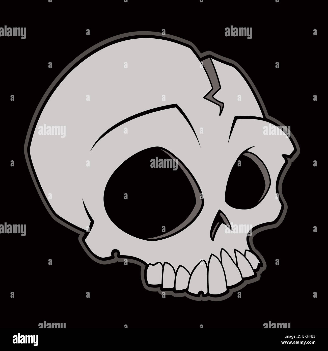 Caricature du crâne. Cartoon vector illustration d'un crâne Photo Stock ...
