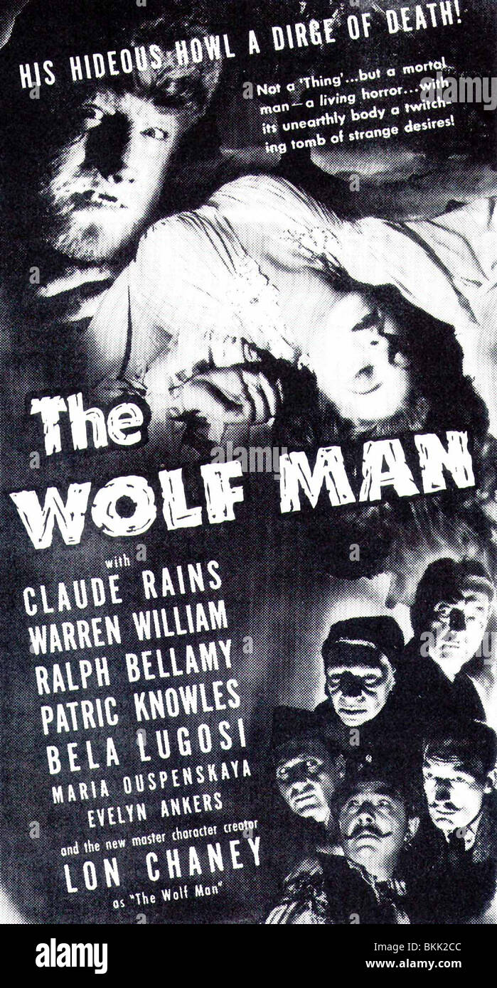 Wolf man 1941 movie poster Banque de photographies et d’images à haute résolution - Alamy