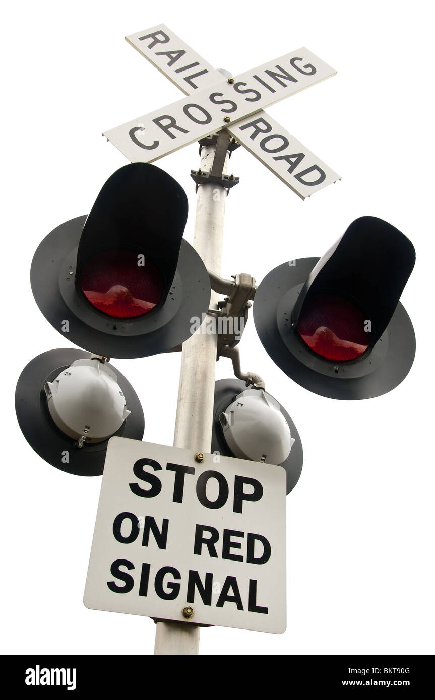 Railroad crossing gate Banque de photographies et d’images à haute ...