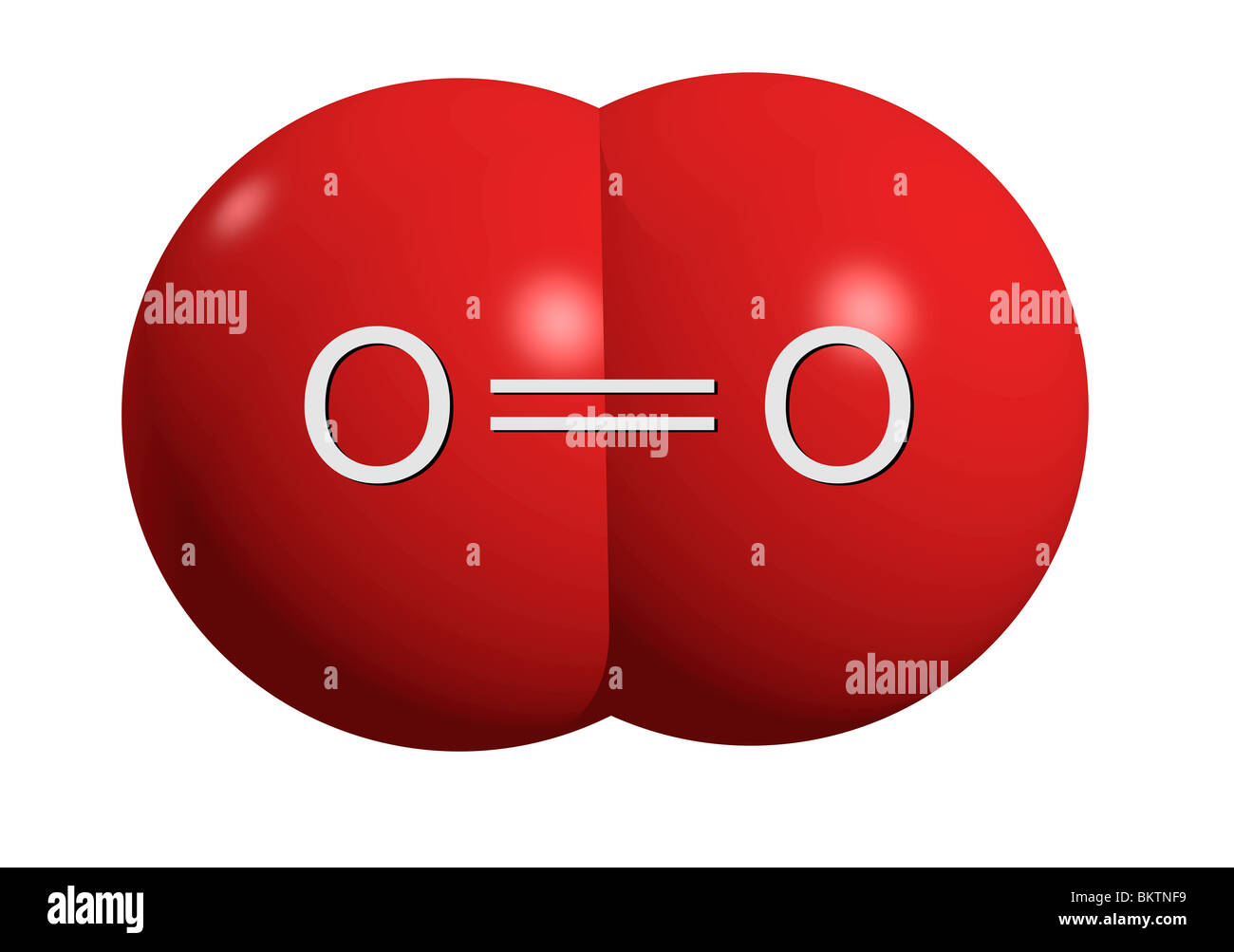 Sauerstoffmolekül / la molécule d'oxygène O2 O2 Photo Stock - Alamy