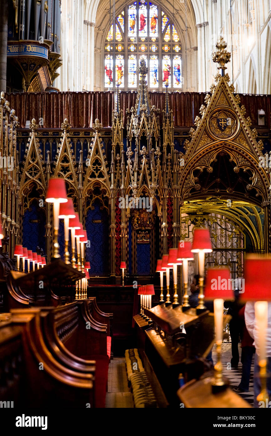 Westminster abbey interior choir stalls Banque de photographies et d ...