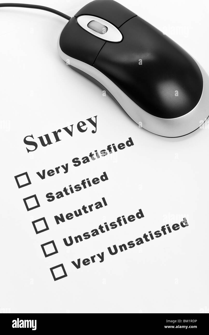 Survey questionnaire Banque d'images noir et blanc - Alamy