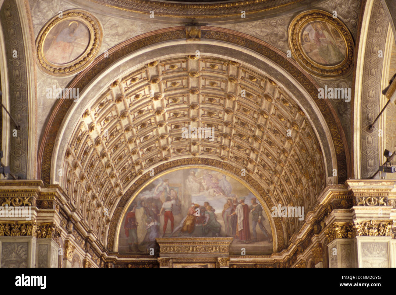 Peintures de Bramante, église Santa Maria Presso San Satiro, Milan ...