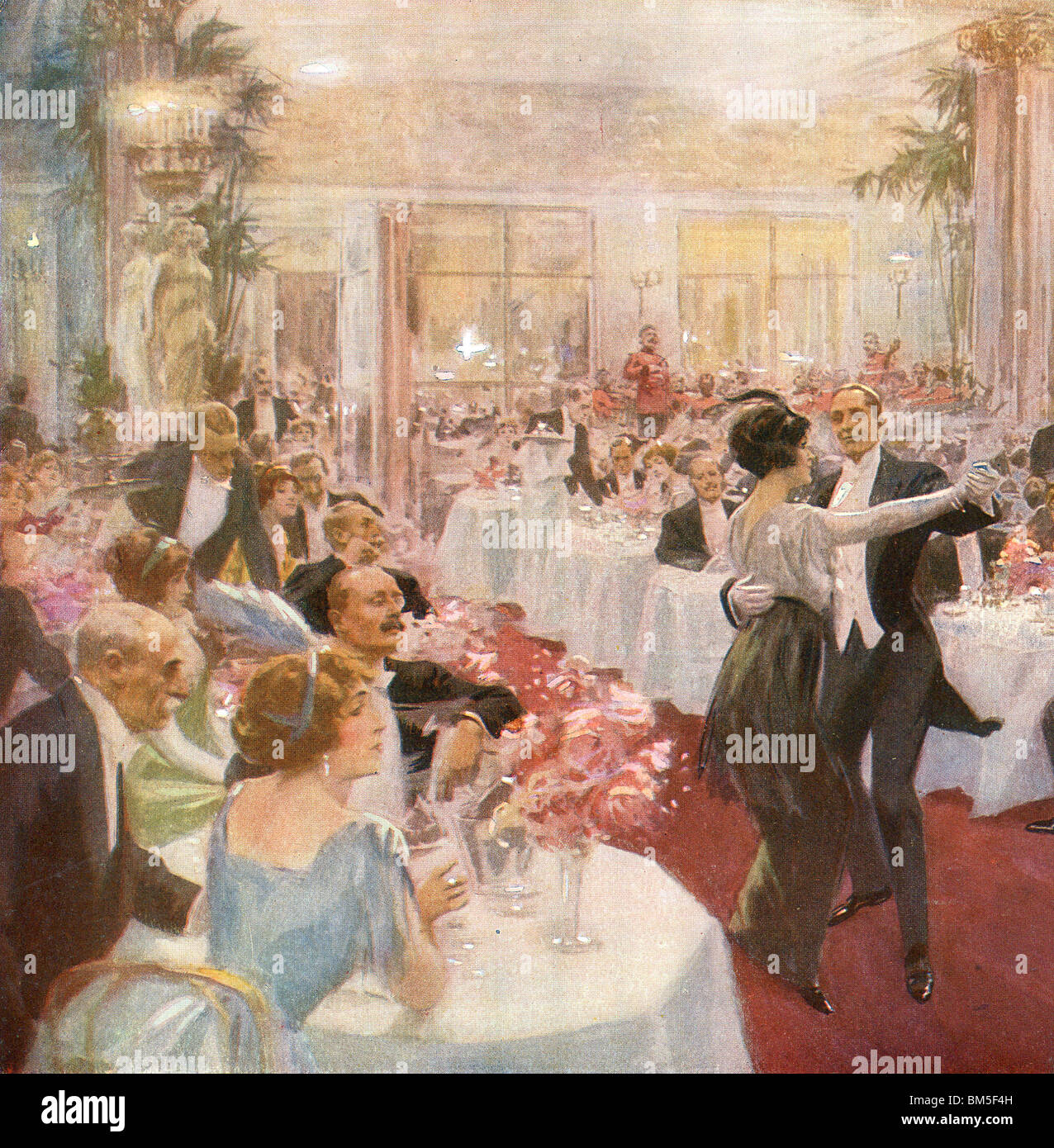 Peinture ancienne scene de repas Banque de photographies et d’images à ...