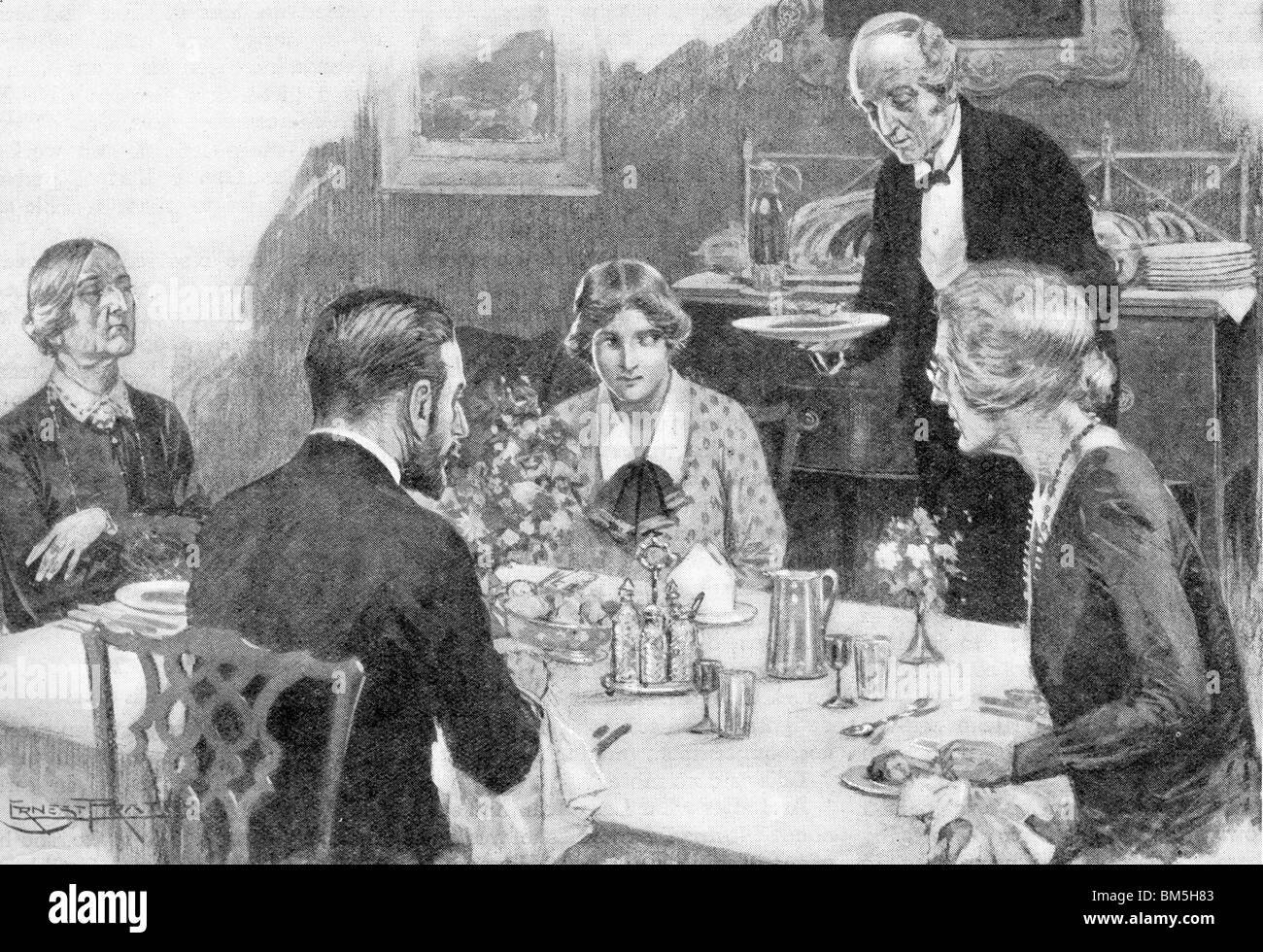 Victorian dinner party Banque de photographies et d’images à haute ...