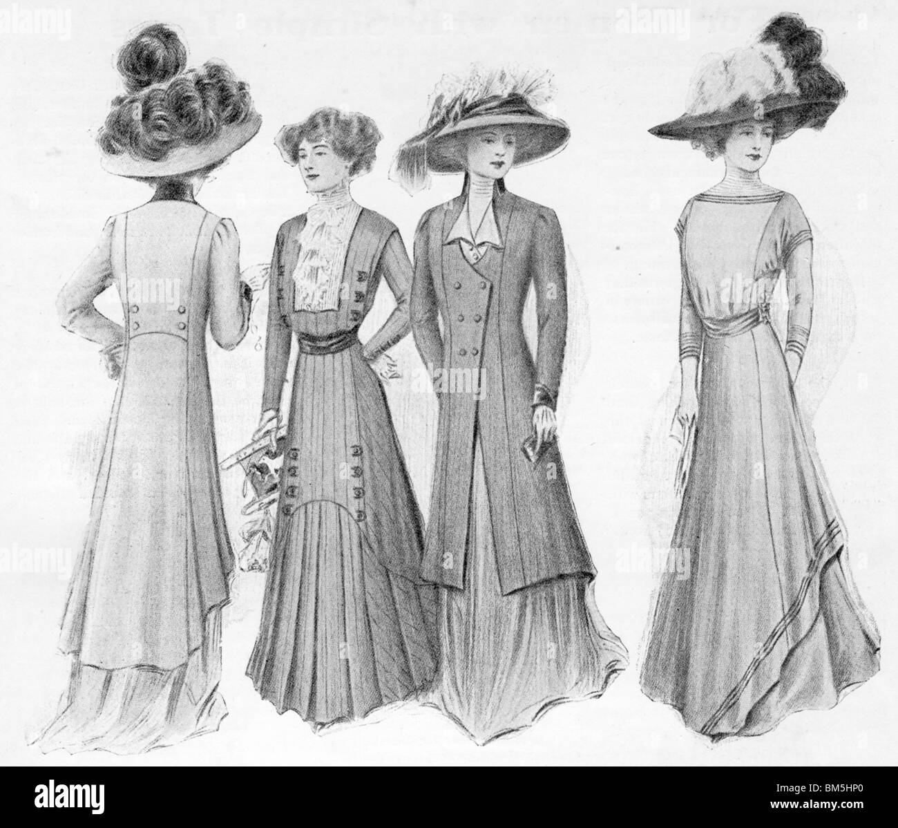 Semi-Tailored pour vêtements d'hiver, début des années 1900 Photo Stock ...