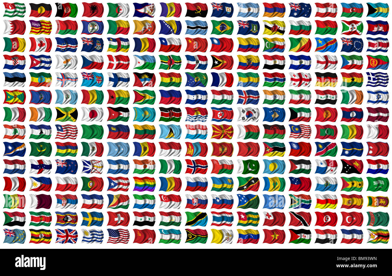 Drapeaux Des Pays Du Monde Avec Noms Drapeaux Du Monde à Colorier: